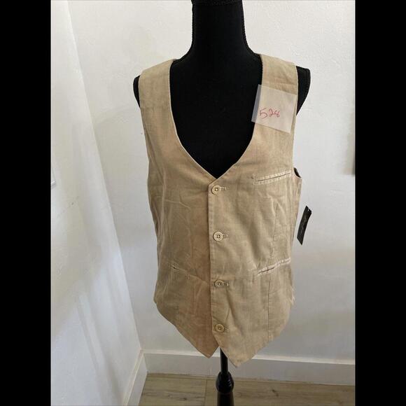 Sean John | Jackets & Coats | Vintage Sean John Vest 4 Button Tan ...